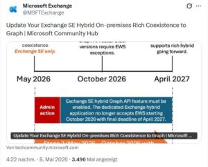 Microsoft Exchange SE Hybrid: EWS-Abschaltung und Migration zu Graph ...